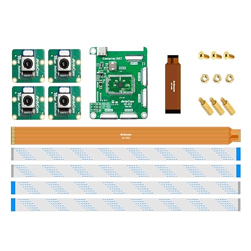 Arducam 16MP Autofocus Quad-Camera Kit for Raspberry Pi, 16MP IMX519 ...