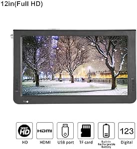 Amazon.com: 12 inch Portable Digital Television, Fosa Small 16:9 ATSC ...