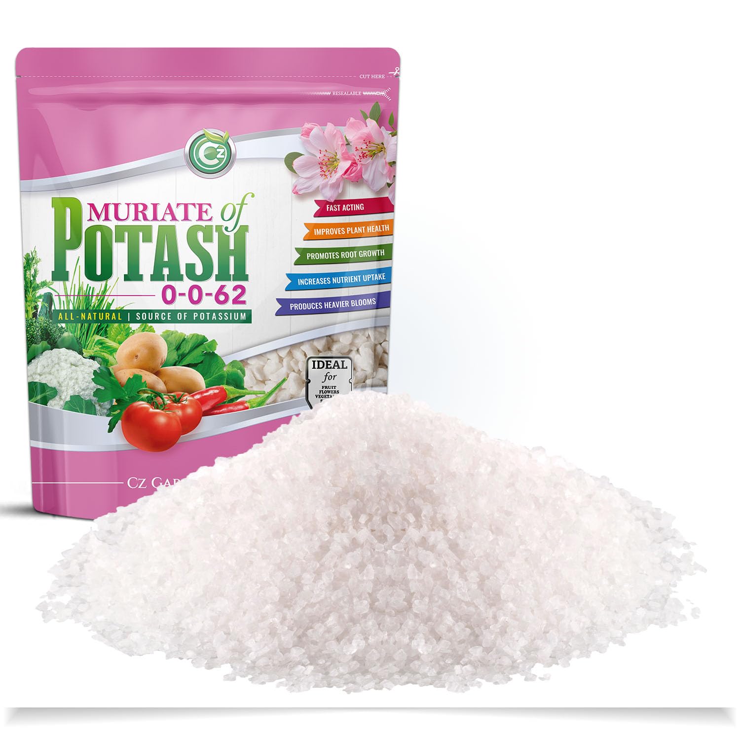 Muriate of Potash 0-0-62 Fertilizer Made in USA - MOP Potassium Plant ...