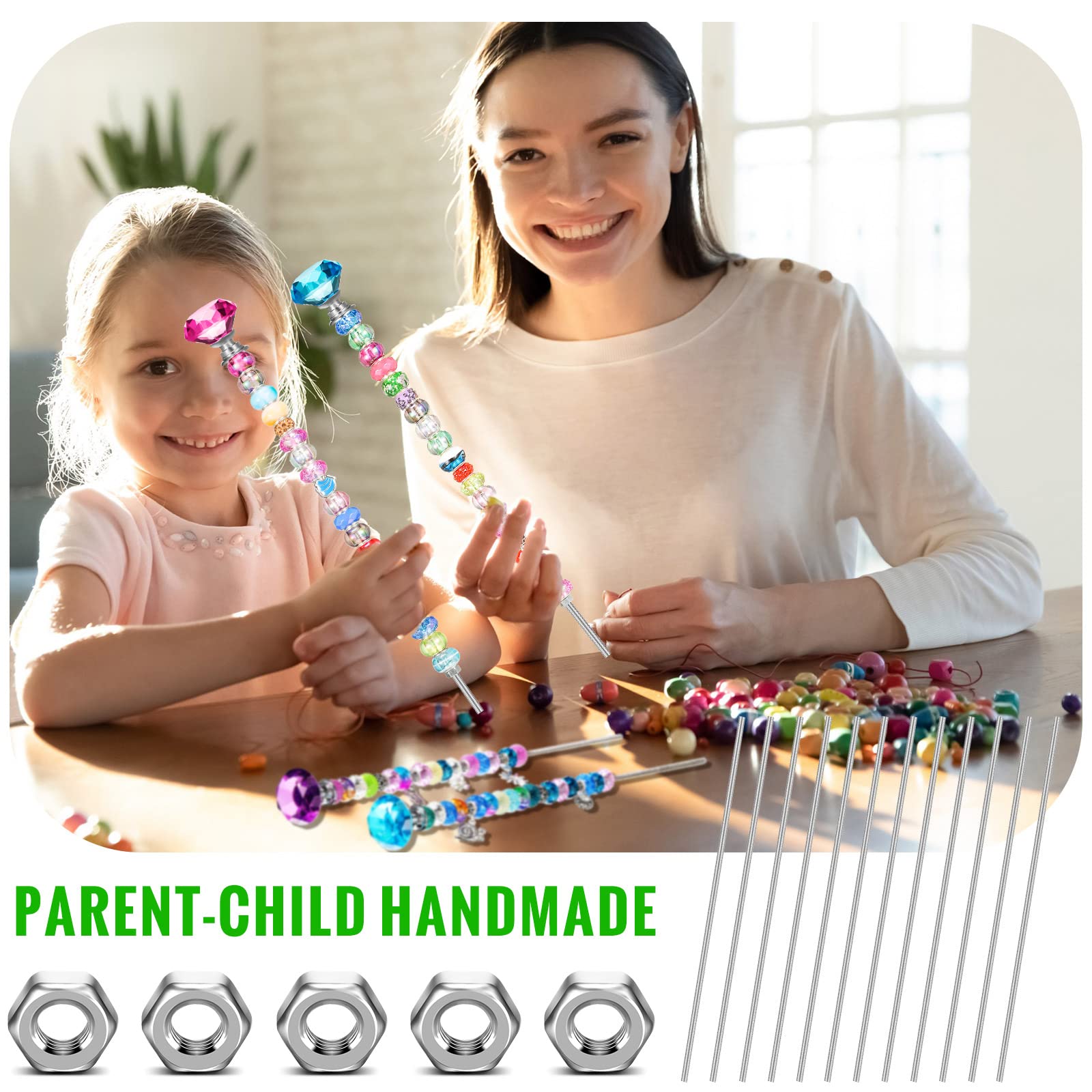 Mua 24 Pcs 8/32 Inch 4mm Threaded Rod with Hex Nuts 4mm Stainless Steel ...