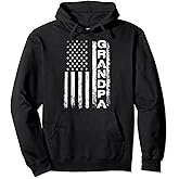 Amazon.com: Grandpa Vintage American Flag Father's Day 4th of July Papa T-Shirt : Clothing ...
