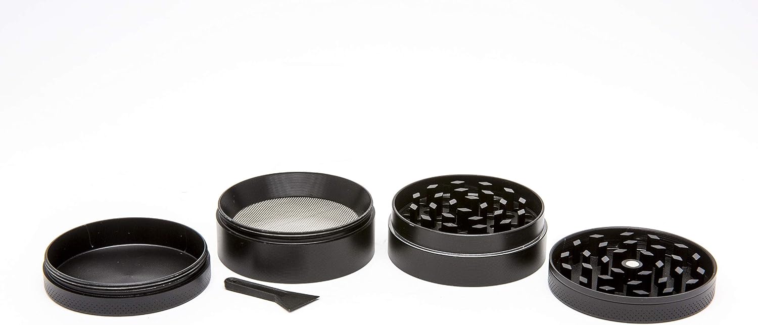 Discreet Smoker Gun Metal Grinder 4 Piece Herb Spice Grinder – BigaMart