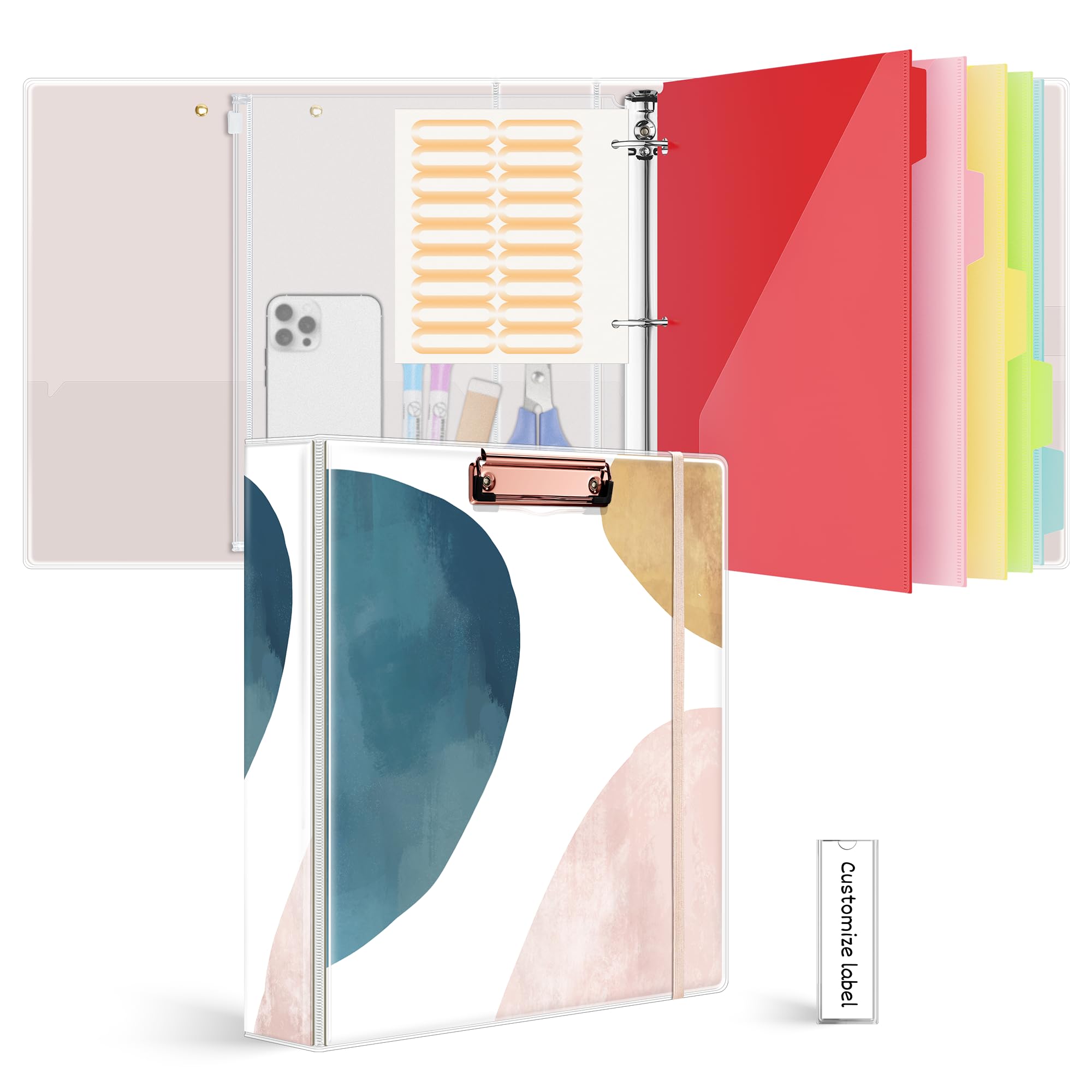 EYROZILL 3 Ring Binder, 2 Inch Binder for Letter Size, 3 Ring Binder ...