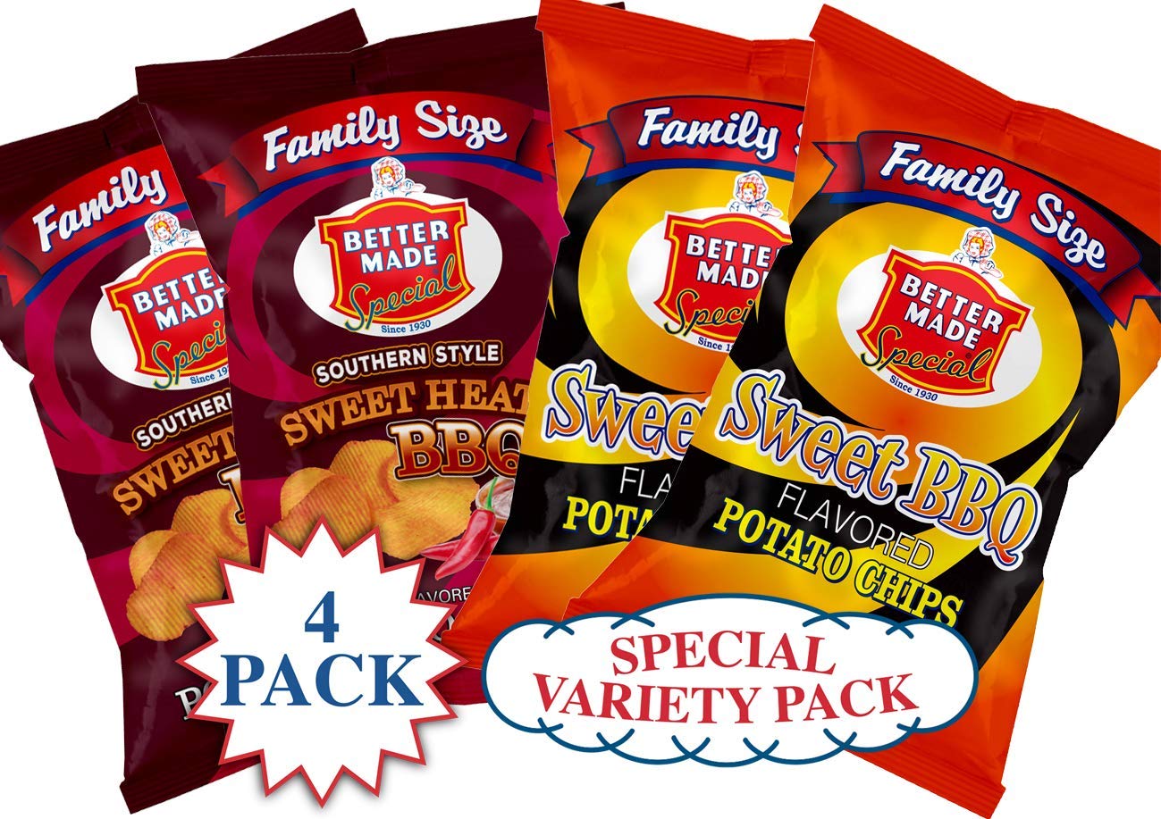Amazon.com: Better Made Special Sweet Heat BBQ & Sweet BBQ Potato Chips ...