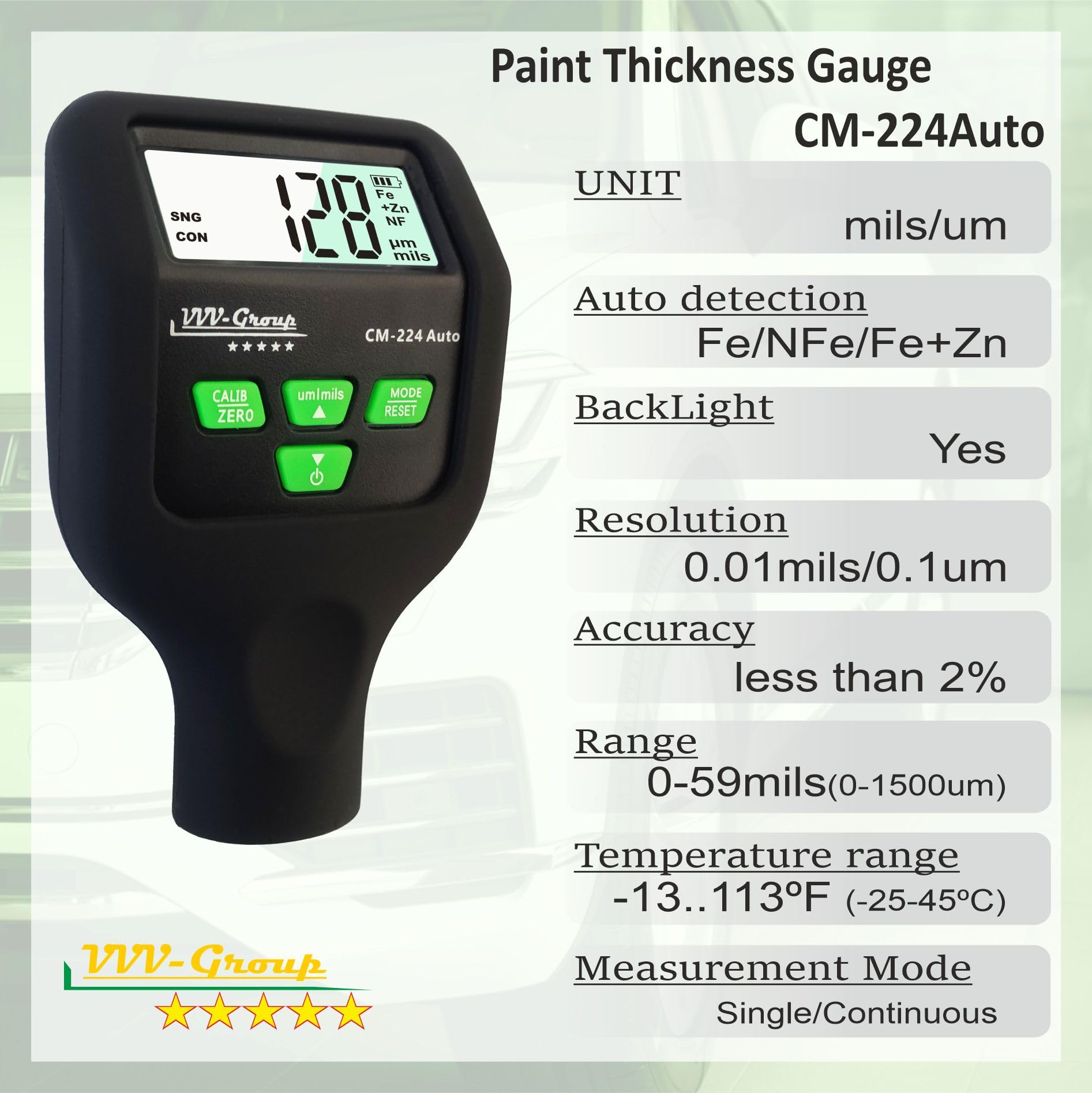 Mua Paint Thickness Gauge CM-224 Auto/Best Micron Mil car Coating ...
