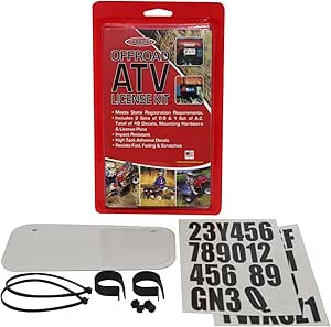 Amazon.com: Hardline Products 2340W ATV License Plate Kit, White ...