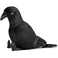 Amazon.com: FRANKIEZHOU Crow Stuffed Animal-Black 7.9",Lifelike Crow ...