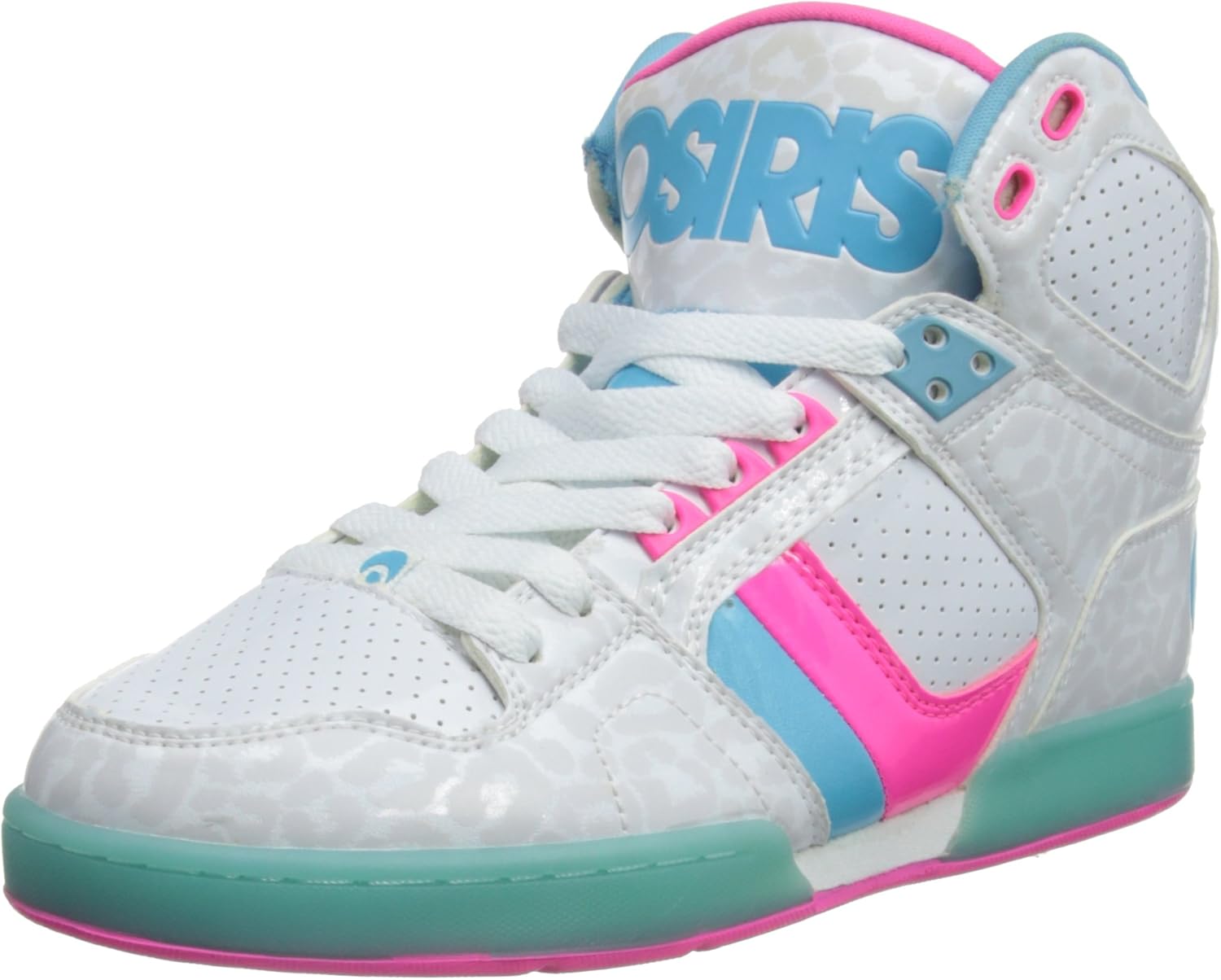 Osiris Shoes Womens NYC83 SLM White/Blue/Cheetah Skateboarding 3 UK, 36 ...