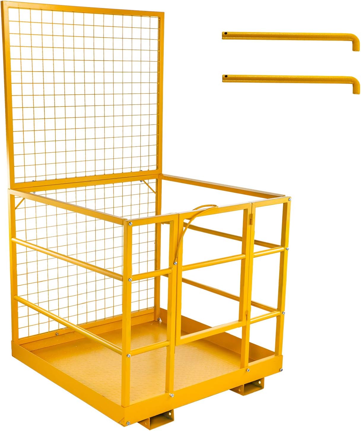 Heavy Duty Steel Forklift Cage Collapsible Lift Basket Forklift Work ...