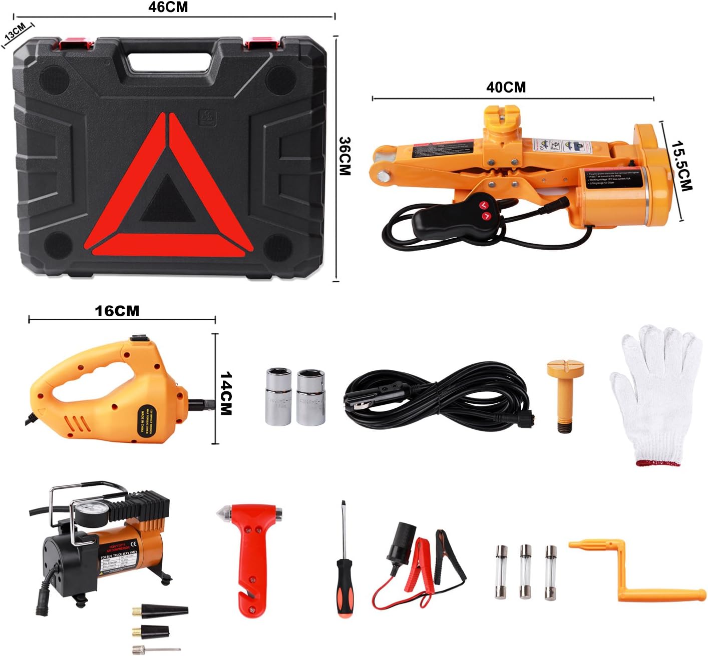 ROGTZ Electric Car Floor Jack Set 3 Ton All-in-one Automatic 12v ...