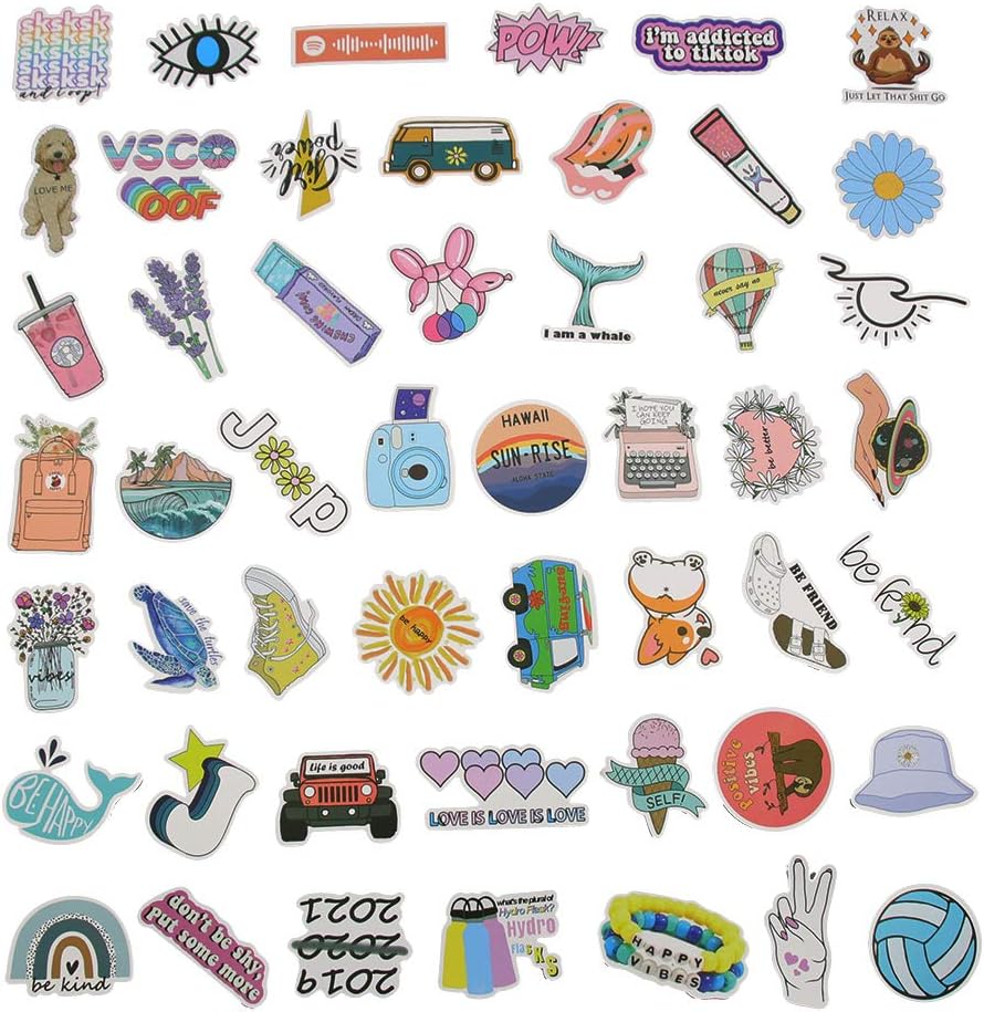 Homo Trends 50Pcs Cute Stickers, Laptop Stickers Aesthetic Trendy ...
