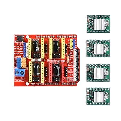 Buy KINGPRINT CNC Shield V3.0 Expansion Board for Arduino with 4pcs A4988 Stepper Motor Driver ...
