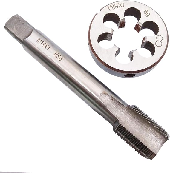 HSS - Macho de roscar (M19 x 1 mm, rosca métrica M19 x 1,0 mm): Amazon ...
