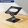 BESIGN LSX7 Laptop Stand with 360 Rotating Base, Ergonomic Adjustable ...