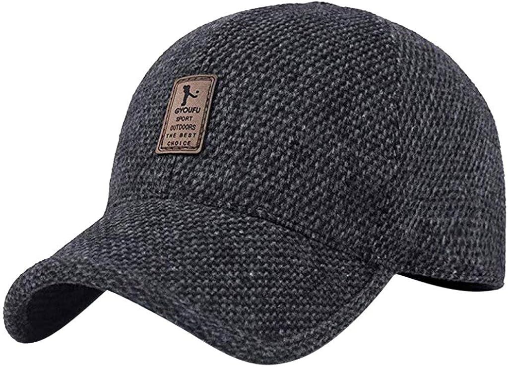 Herren Kappe Baseball Cap Sport Dad Hut Warme Verdickte Kappe Snapback ...
