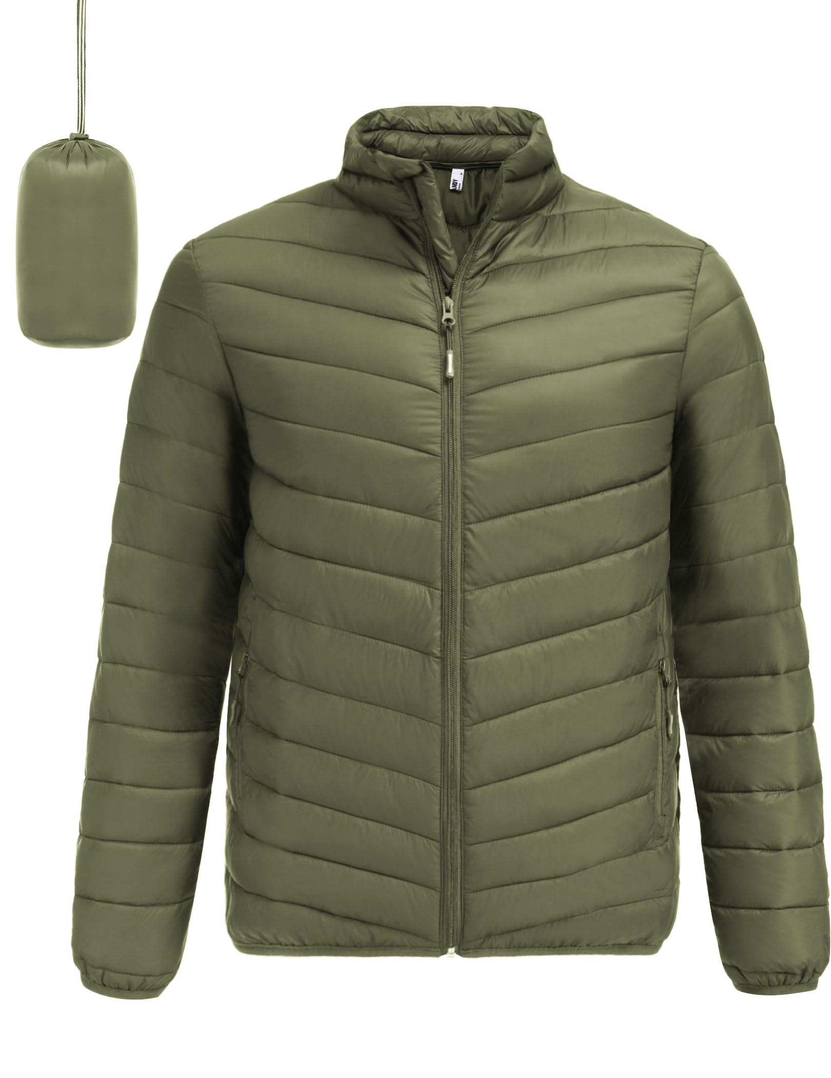 COOFANDY Men's Puffy Jackets Packable Puffer Jackets Stand Collar ...