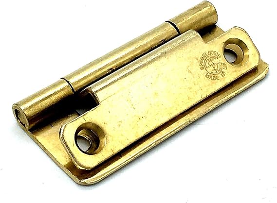 2 x Easy Fix Flush Hinge Brass effect cranked cabinet hinges: Amazon.co ...
