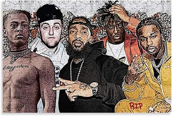 OIUYT Famous Dead Rappers Poster Poster Decorative Painting Canvas Wall ...