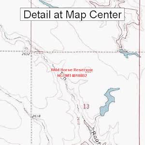 Amazon.com : USGS Topographic Quadrangle Map - Wild Horse Reservoir ...