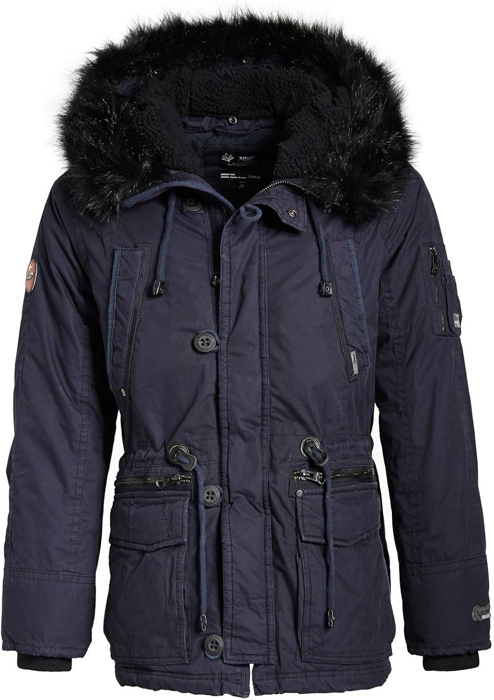 Khujo Men's Ference with Inner Jacket Coated Cotton Canvas, Blau (Mi ...