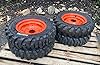 Set of 4-Galaxy Tires 5.70-12 XD2010 Skid Steer Tires on Wheels/Rims (5 ...