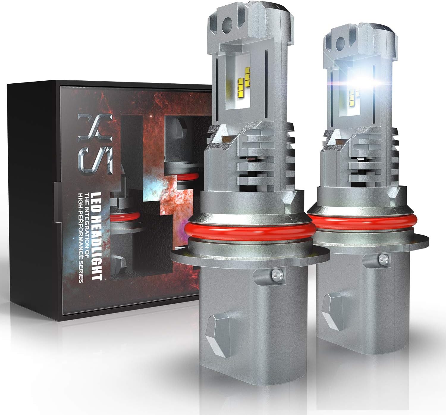 9004 HB1 LED Headlight Bulbs, CAR ROVER 55W 10000LM PLUG-N-PLAY ...