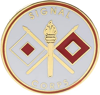 Amazon.com: USA Signal Corps Round Hat or Lapel Pin HON14608h: Clothing