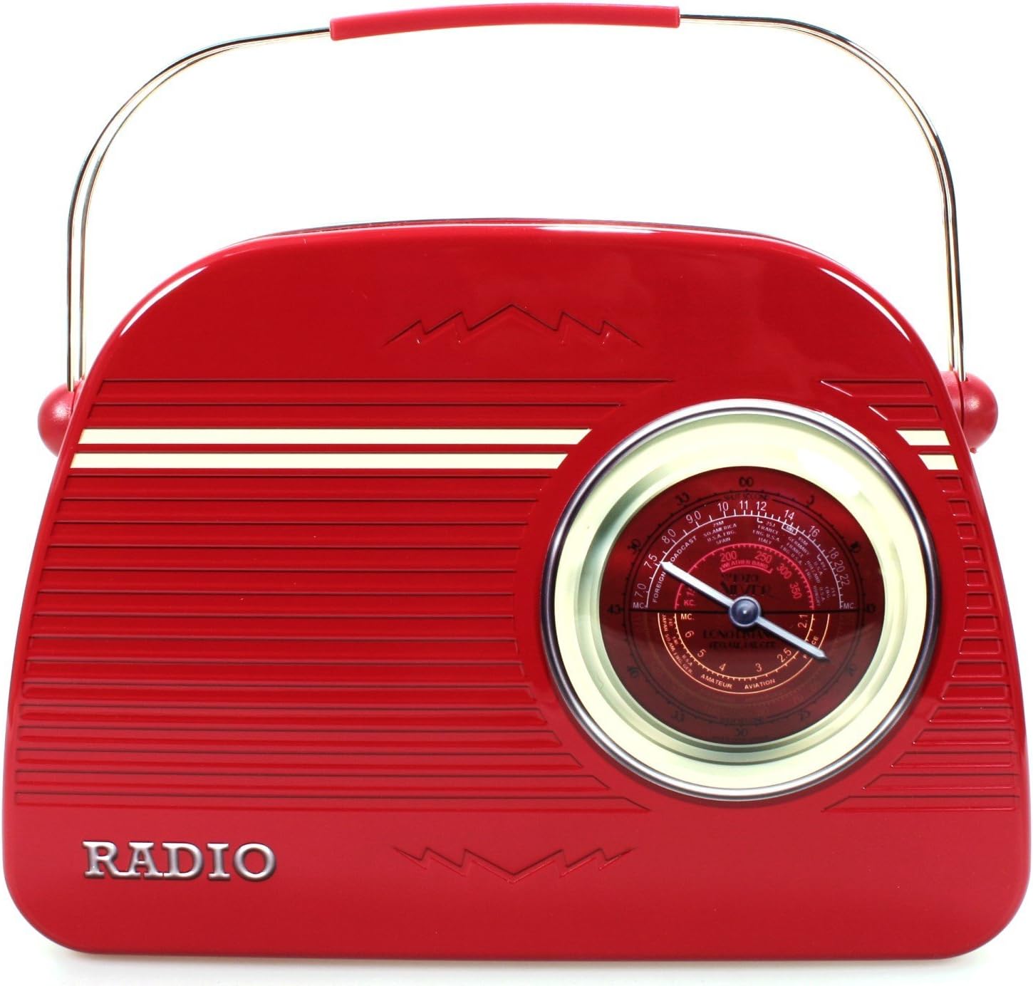 stylebox Tin Can Radio 27 cm Red Biscuit Tin Decorative Box/Sheet Metal ...