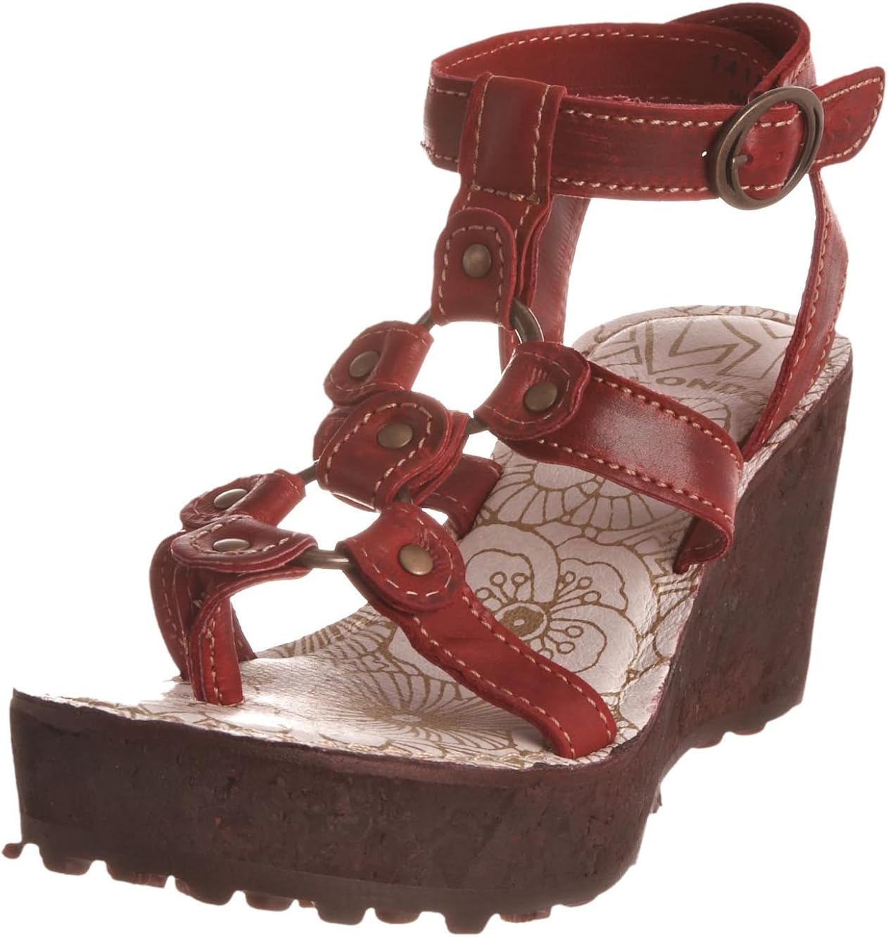 Fly London Women’s Goon Open Toe Sandals Red Size: 9: Amazon.co.uk ...