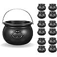 Amazon.com | 4E's Novelty Black Plastic Cauldrons Bulk - 12 Mini & 1 ...
