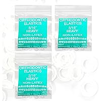 Amazon.com : Non Latex 300 pcs 3/16inch heavy Intraoral Elastic Bands Unimedic Orthodontic ...