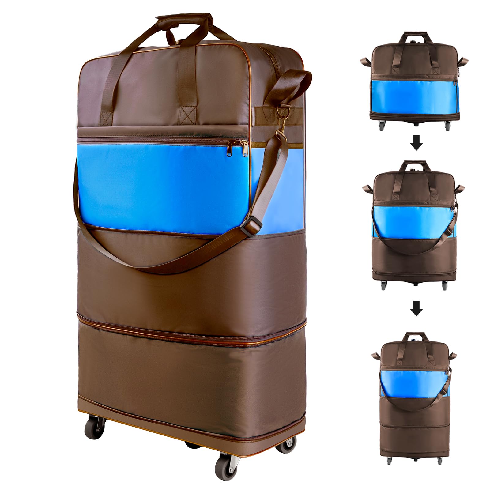 UEIPA Expandable Foldable Suitcase with Bottom Handle Collapsible ...