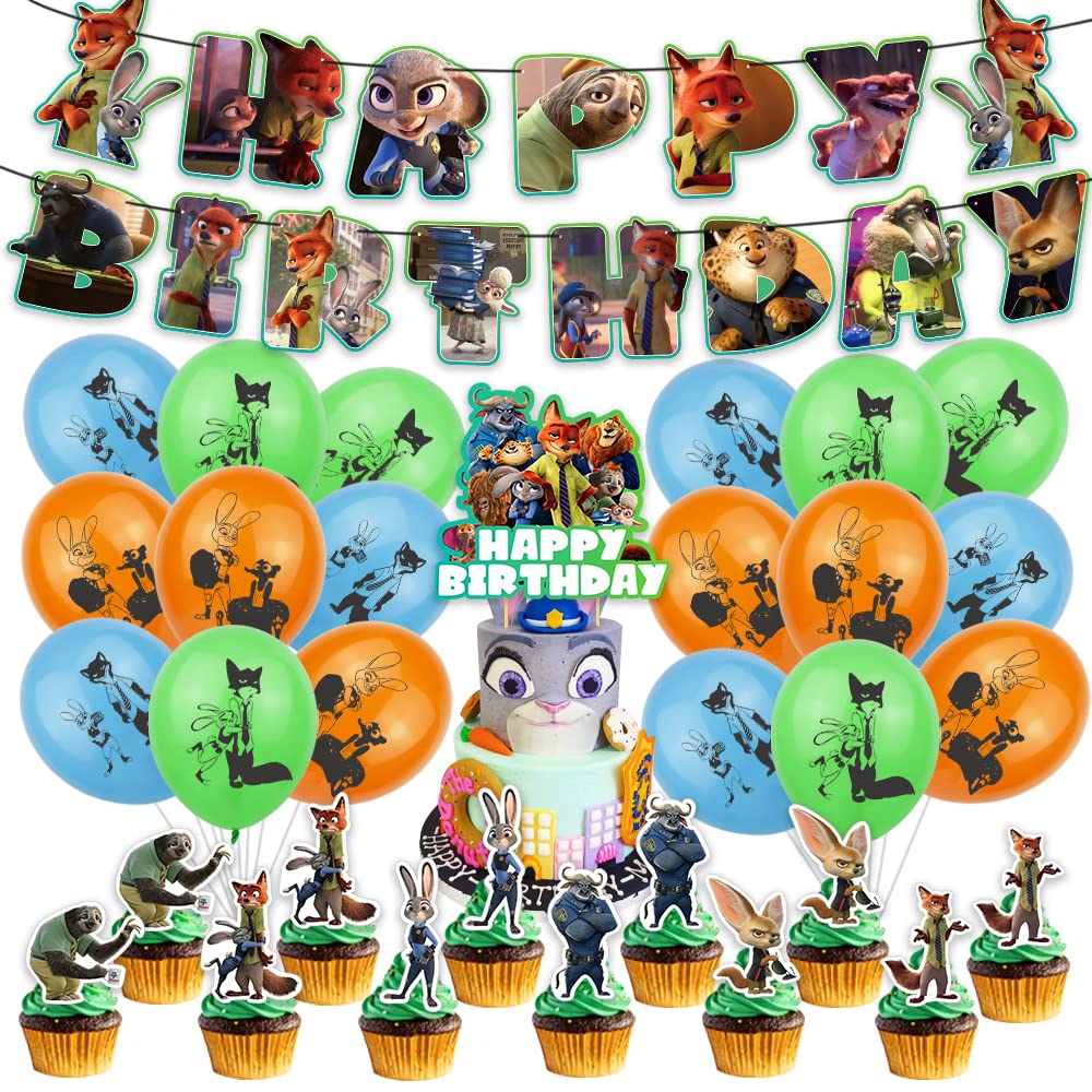Mua Zootopia Birthday Decoration, Party Set, Disney, Characters, Animal ...