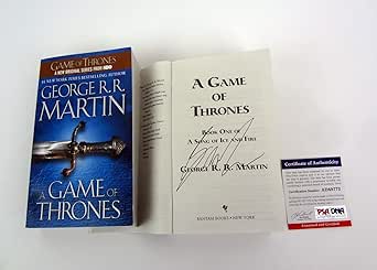 George RR Martin A Game of Thrones Signed Autograph Book PSA/DNA COA at ...