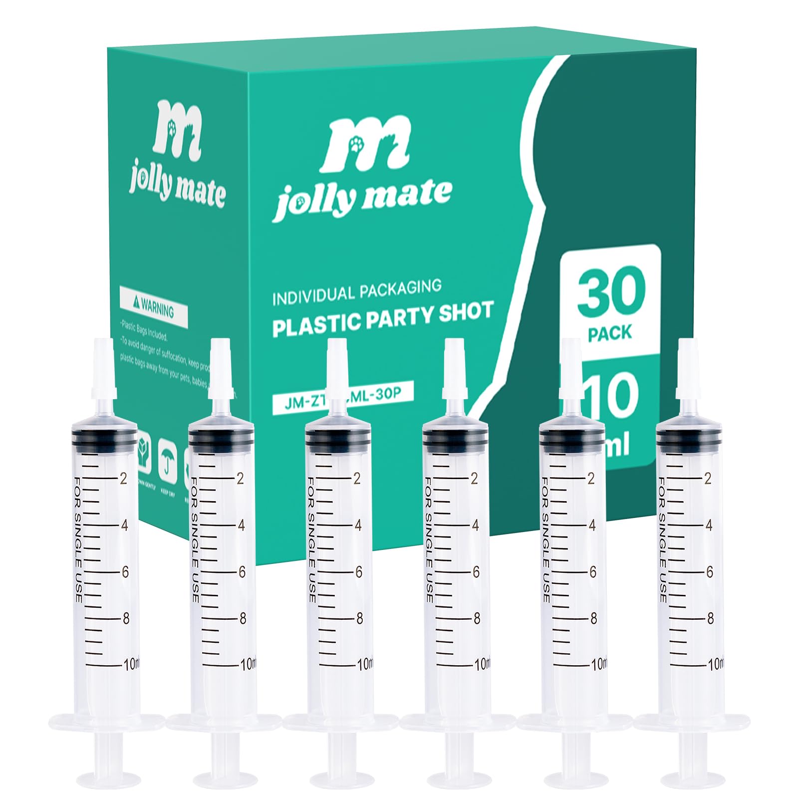 JollyMate 30 Pack 10ml Oral Syringe for Liquids, 10cc Oral Syringes ...