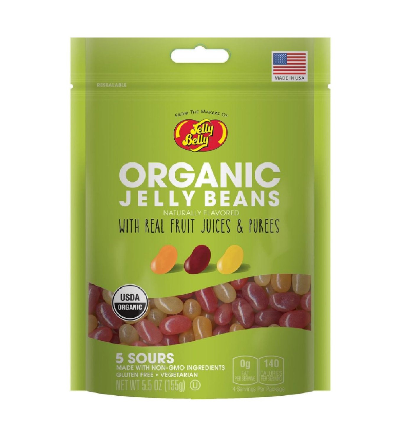 Amazon.com : Jelly Belly Organic Fruit Snacks Assorted 5.5oz (1 Pack ...
