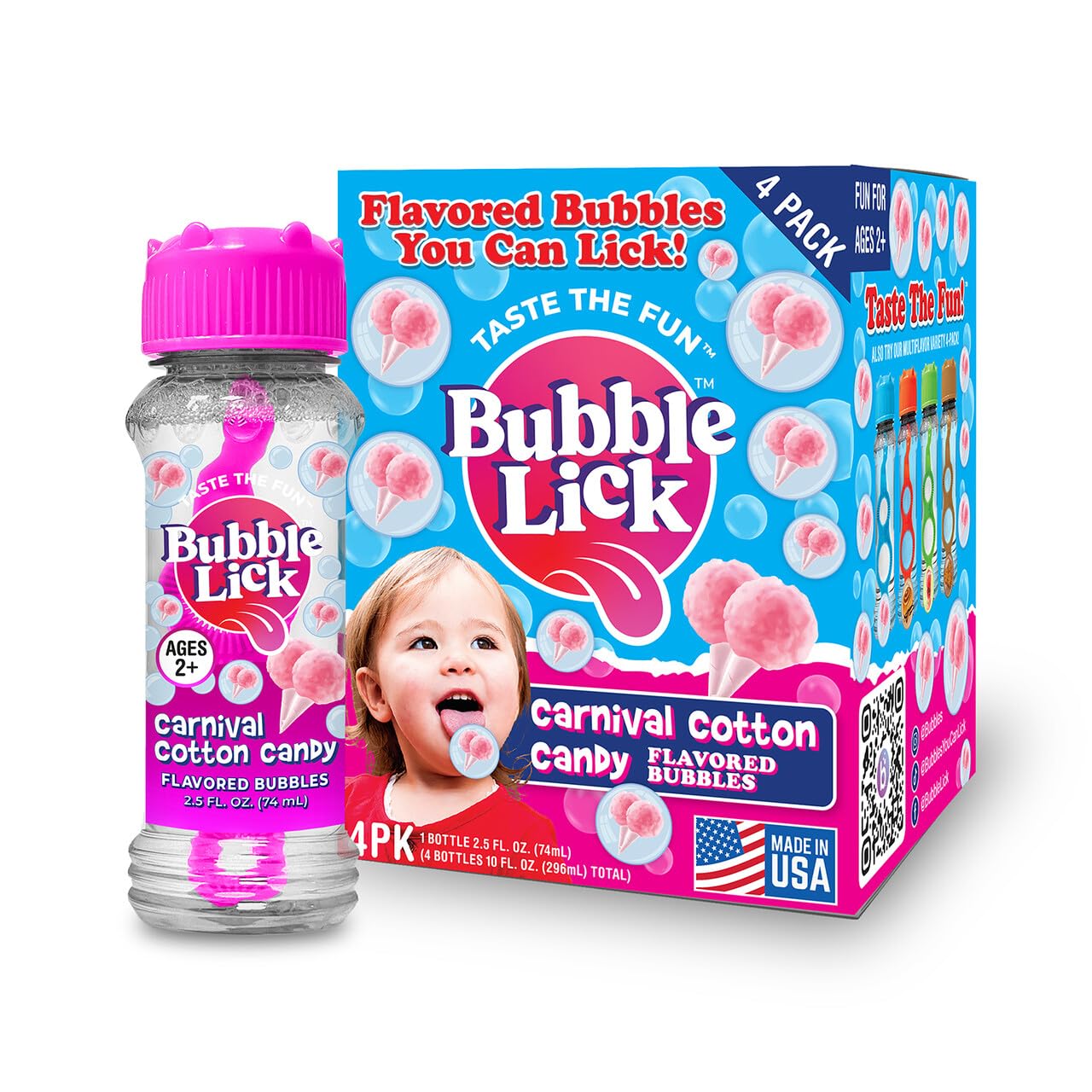 Mua BubbleLick Carnival Cotton Candy (2.5 Fl Oz, 4-Pack), Edible ...