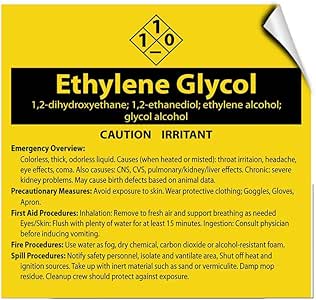 Amazon.com: Ethylene Glycol 1 2-Dihydrox yethane; 1 2-Ethanedi ol LABEL ...