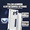 EPOMAKER P75 Wireless Aluminum Mechanical Keyboard, Bluetooth 5.0/2 ...