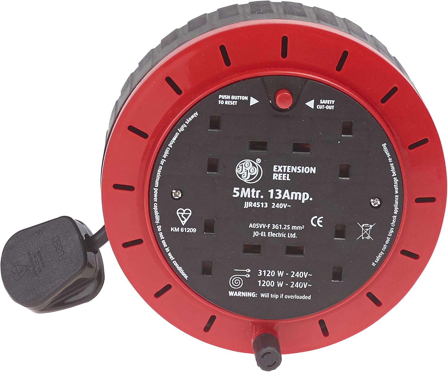 Schneider Electric Thorsman – 4 Socket Extension Lead Reel, 15m, 10A ...