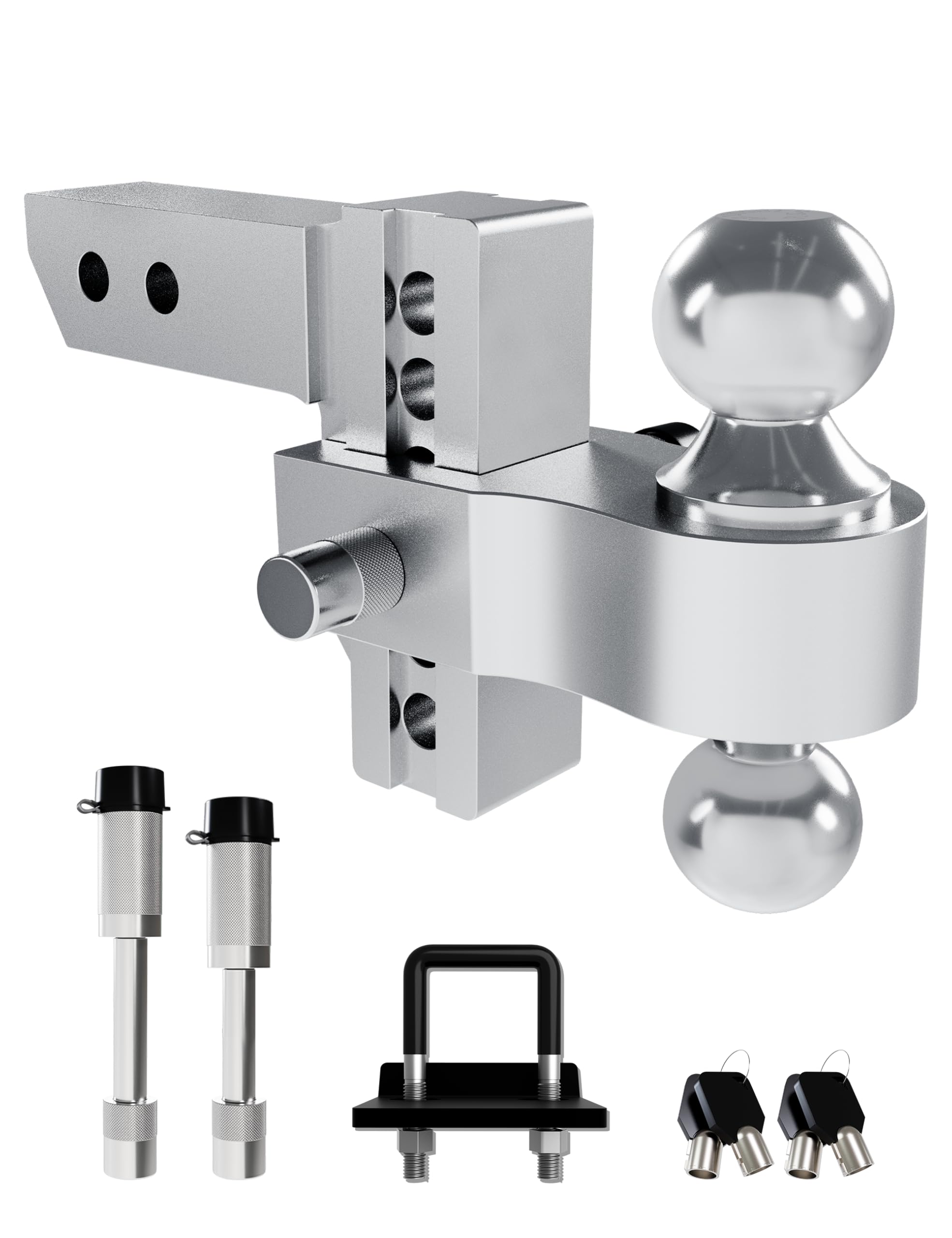 RETRUE Adjustable Trailer Hitch, 4 Inch Rise/Drop Hitch Ball Mount(Fits ...