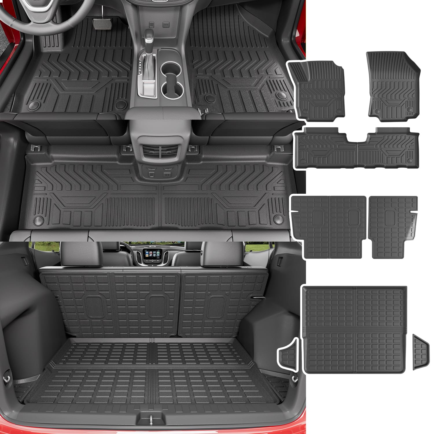 powoq Cargo Liner Compatible with 2018-2024 Chevy Equinox/GMC Terrain ...