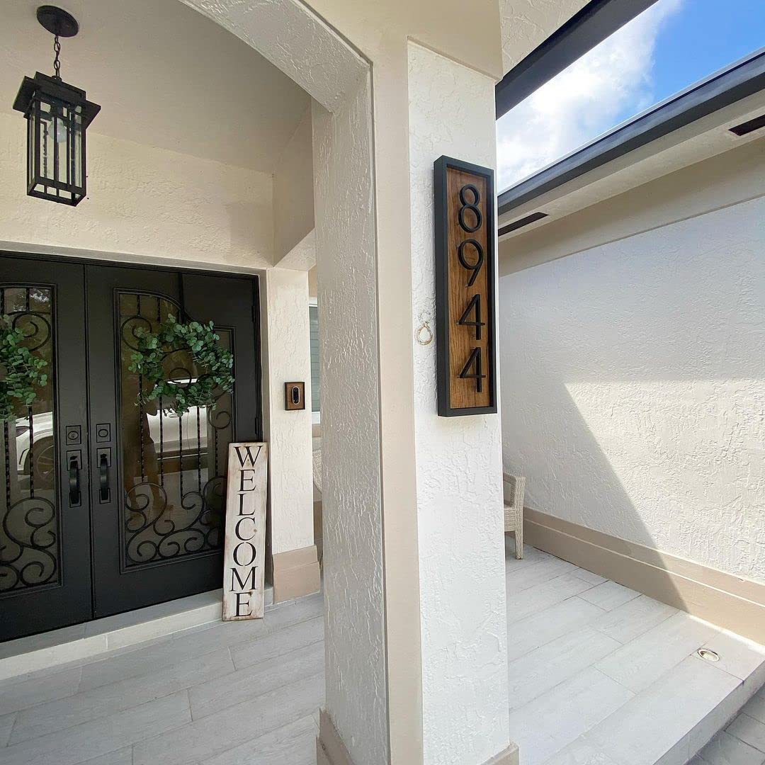 Modern House Numbers - 5 Inch Floating House Numbers With Nail Kit And ...