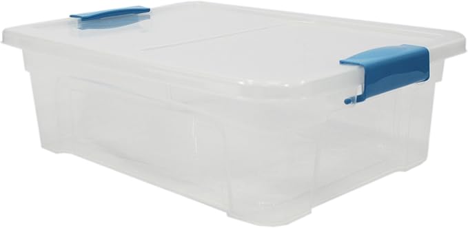 Plastix Plastic Storage Box Clear Boxes with Lids Clip Locking Click ...