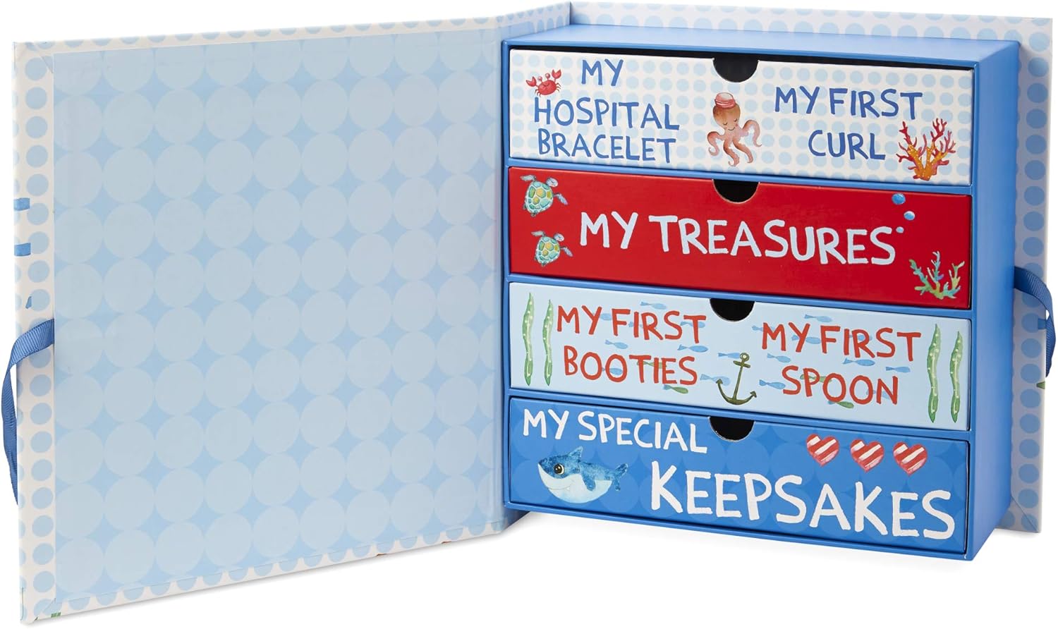 Tri-Coastal Design – Baby’s First Keepsake Memory Box with 9 Drawers to ...