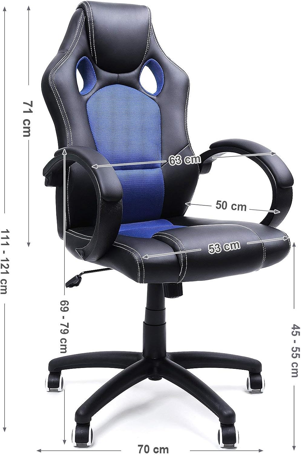 SONGMICS Racing Sport Office Chair with Tilt Function Computer Desk ...