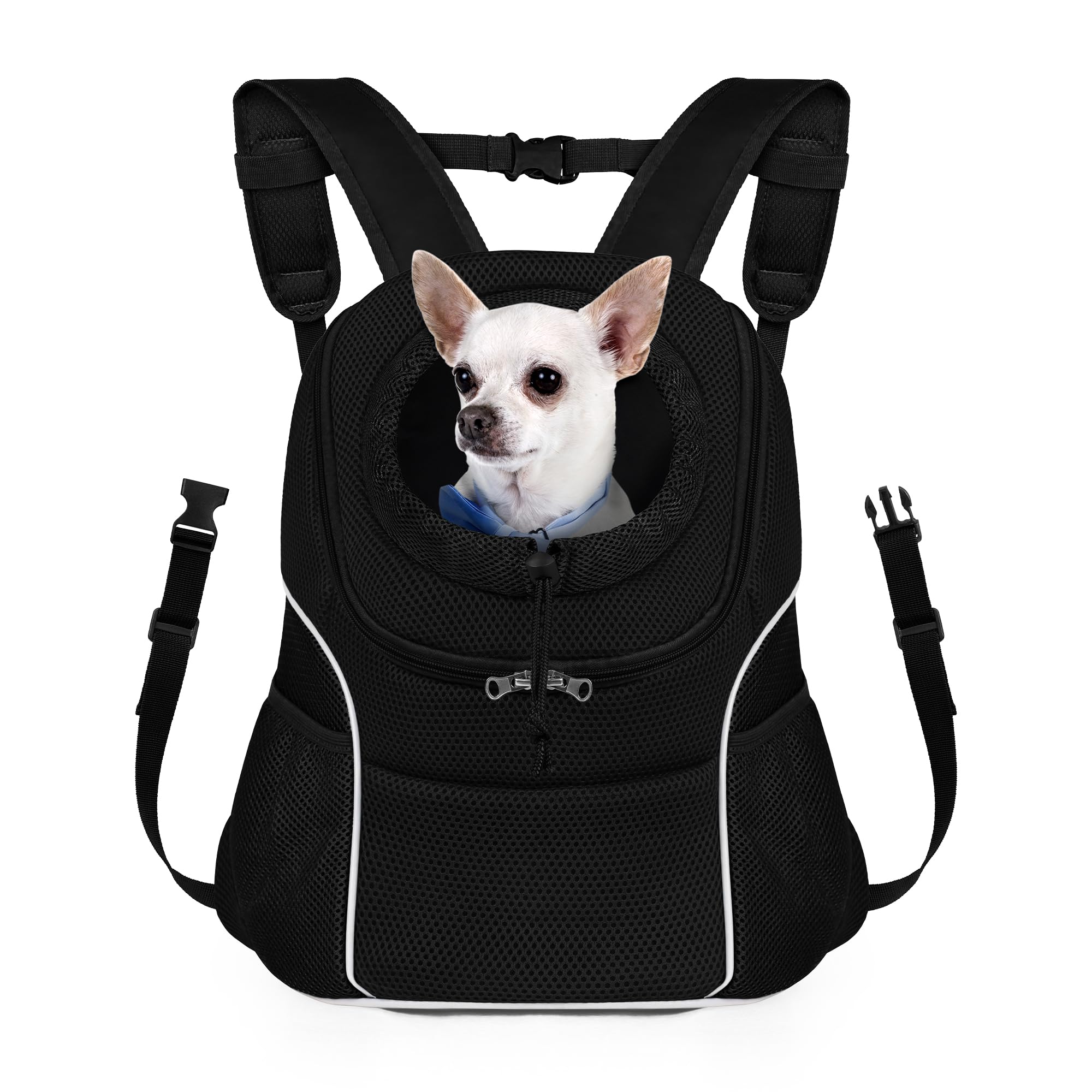 WOYYHO Pet Dog Carrier Backpack Small Dog Front Backpack Ventilated Dog ...