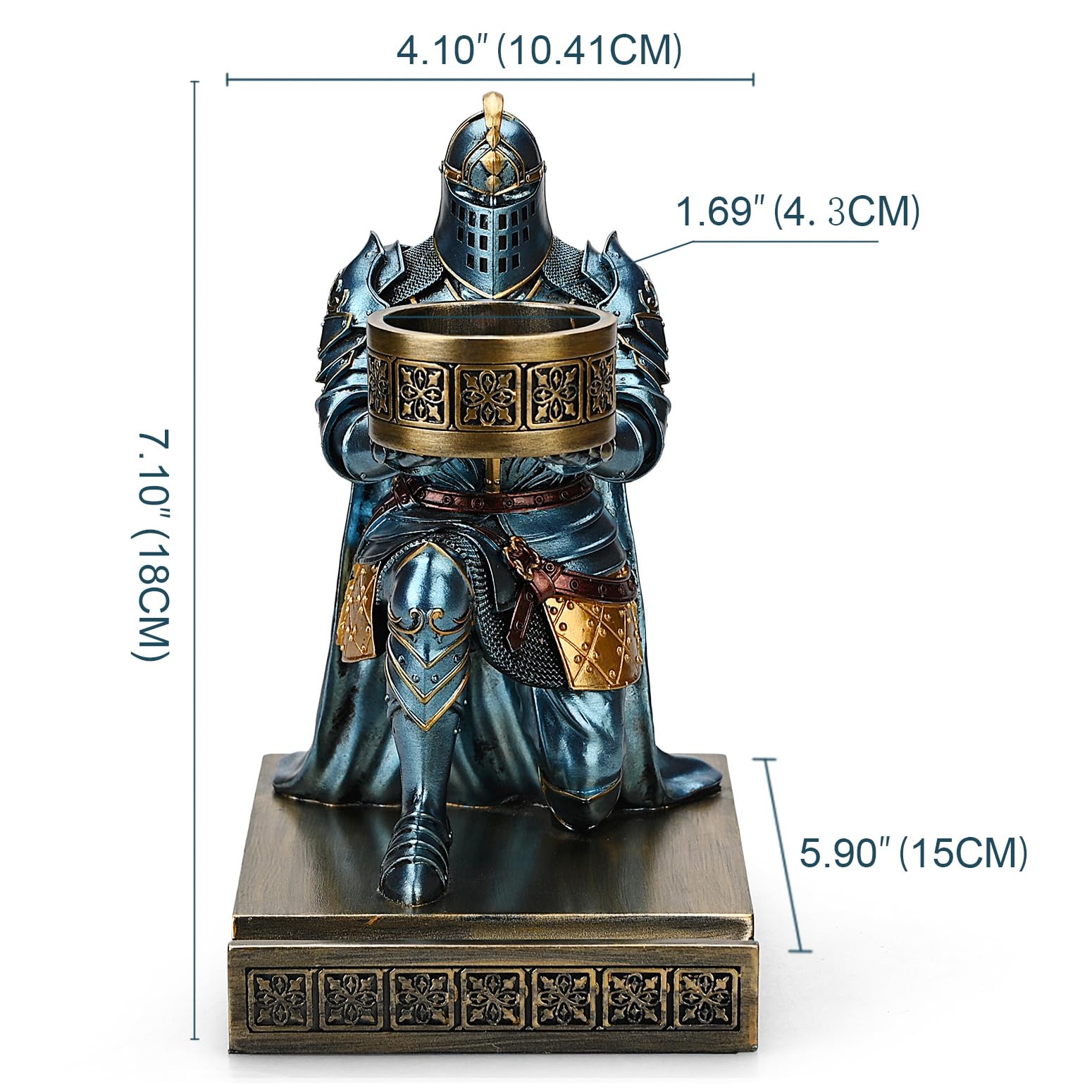 Mua King's Guard Kneeling Knight Candlestick Holders Resin Posture ...