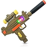 Amazon.com: ArtCreativity Light Up Toy Machine Gun with Folding Bayonet ...