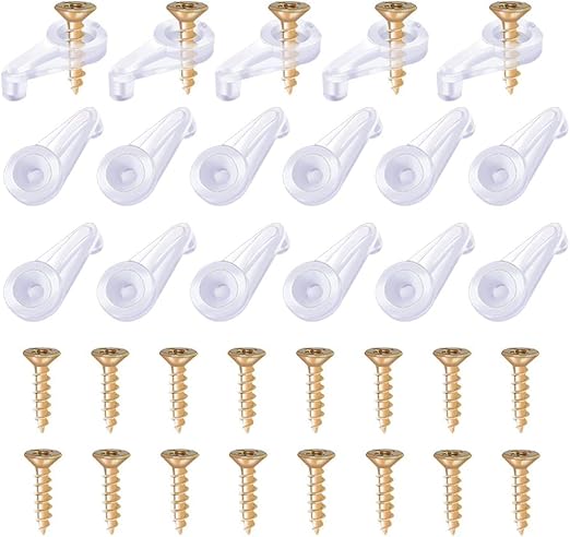 100 Packs Glass Door Retainer Clips Kit, Plastic Glass Panel Clips ...